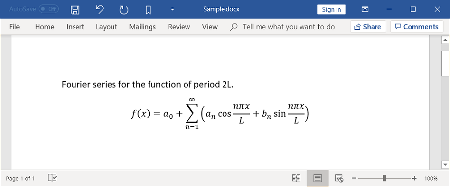 Working with Mathematical Equation | Syncfusion